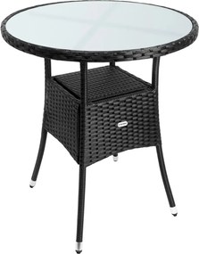 Zahradní stolek Bistra 60 cm polyratan černý