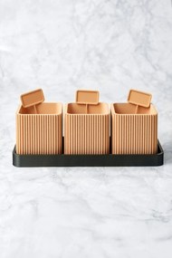 KVĚTINÁČ TRIO ERBA - Set tří květináčů, javor