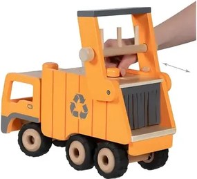 GOKI Popelářské auto Eko / Dřevěné auto / oranžová / od 3 let