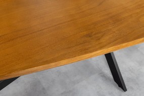 Oválný jídelní stůl Maalik Honey 240 cm hnědá akácie