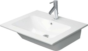 Duravit ME by Starck - Umyvadlo 63x49 cm, s přepadem, otvor pro baterii, DuraShield, matná bílá 233663AC00