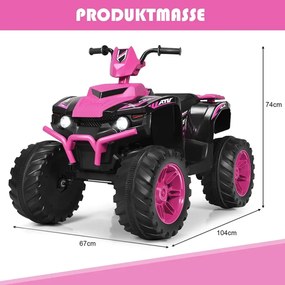 Costway 12 V elektrická dětská čtyřkolka se světlometem mini elektrická