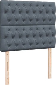Box spring postel s matrací tmavě šedý 120x190 cm samet 3292293