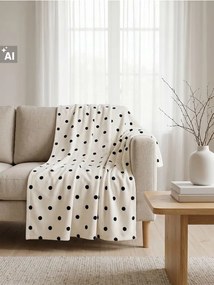 Sinsay - Deka s puntíkovaným vzorem - krémová