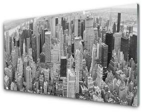 Kuchyňský skleněný panel Město Domy 100x50 cm