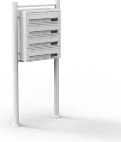 Poštovní schránka Wiltec – 270 × 513 × 1500 mm, bílá (60005)