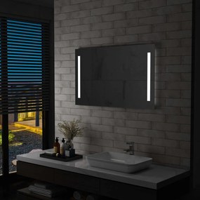 144707 vidaXL Koupelnové nástěnné zrcadlo s LED osvětlením 100 x 60 cm