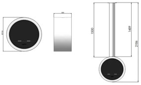 InFire - Závěsný BIO krb pr. 70 cm 3kW bílá