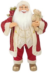 Dekorace Santa Claus Červeno-zlatý 80cm