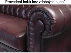 ASKONT Chesterfield Windsor I Kožená sedací souprava rohová 1 Puncovaná / bez puncování