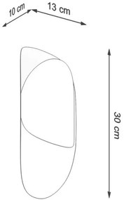 Sollux SL.1062 - Nástěnné svítidlo TEAR 1xG9/40W/230V bílá