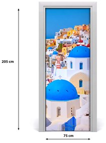 Fototapeta samolepící na dveře Město Santorini 75x205 cm