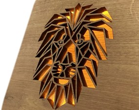 Li-Go "Hlava lva polygon" lampa 19x19cm provedení povrchu: dub světlý