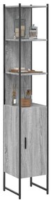 Petromila Koupelnová skříňka šedá sonoma 33x33x185,5 cm kompozitní dřevo