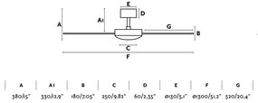 FARO MALLORCA 33350 51,2“ bílá/bílá/javor Reverzní stropní ventilátor