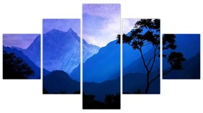 Obraz - Noční nebe v Nepálu (125x70 cm)