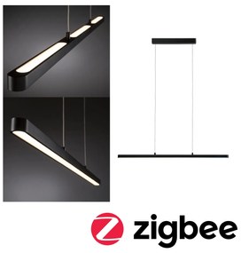 Paulmann 79885 Lento, Zigbee černé lineární závěsné svítidlo se svícením nahoru-dolu, 3x13,5W LED tunnable white, stmívatelné, délka 100cm