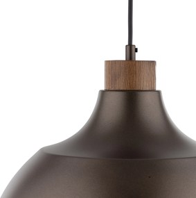 TK Lighting Hnědý závěsný lustr Cap pro žárovku E27 TK6926