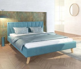 Manželská postel 160x200 cm MALMO TRINITY TYRKYSOVÁ