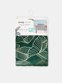 Sinsay - Běhoun na stůl s rostlinným motivem - zelená