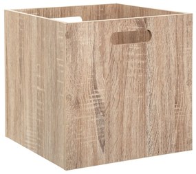Skladovací krabička v barvě přírodního dřeva, 31 x 31 cm.