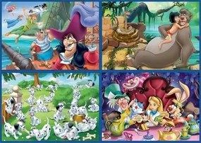 EDUCA Puzzle Disney pohádky 4v1 (50  80  100  150 dílků) / od 5 let