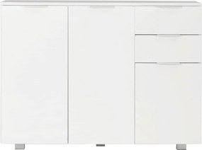 Příborník bílý s vysokým leskem 107x35x80,5 cm 283718