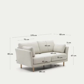 Kave Home Pohovka Gilma 170 cm