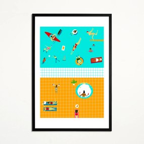 Vendula Frydrychová | Swimming Pool 2 Rám: Černý, Velikost: 60 x 40 cm