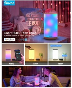 Govee - LED RGBIC Stmívatelná stolní lampa AURA 2 2200-6500K Wi-Fi Matter