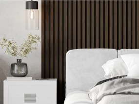 Mexen Lam-F, akustické stěnové lamely 275 × 30 cm, plstěný podklad 8 mm, technická dýha, ořech pálený, S105-275307-3015-024