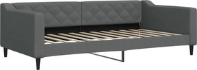 Válenda s přistýlkou a matracemi tmavě šedá 100 x 200 cm textil 3197450