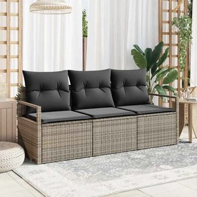 Set pohovek 3 ks Šedá polyratan 3346239