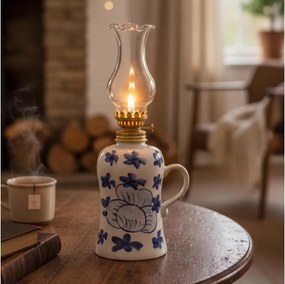 Brilagi - Petrolejová lampa MERLIN bílá/modrá