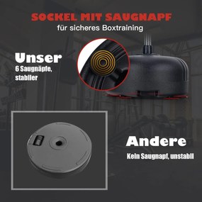 Costway Boxovací koule 140-158 cm výškově nastavitelná sada boxovacích pytlů
