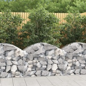 Klenutý gabionový koš 100 x 50 x 60/80 cm pozinkované železo 153433