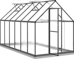 Skleník s podkladovým rámem antracitový 334x169x202 cm hliník 3266331