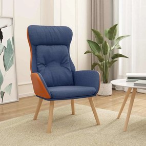 Relaxační křeslo modré textil a PVC 341305