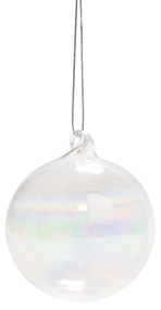 HANG ON Skleněná koule průhledné 6 cm set 6 ks - čirá
