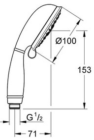 Grohe Tempesta Rustic Ruční sprcha, 4jet, chrom 27608001