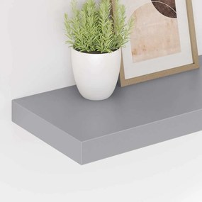 Plovoucí nástěnné police 2 ks šedé 50 x 23,5 x 3,8 cm MDF 323851