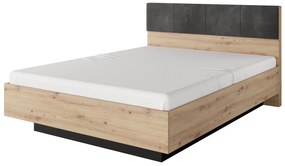 Manželská postel 160 cm Tallin (s úložným prostorem) (bez matrace a roštu) (dub artisan + antracit). 1071399