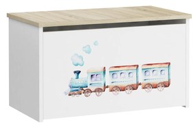 ADRK Úložný box DARIA W-S-RAIL, bílá/dub sonoma