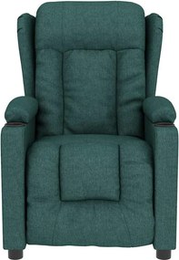 Masážní křeslo tmavě zelené textil 339064
