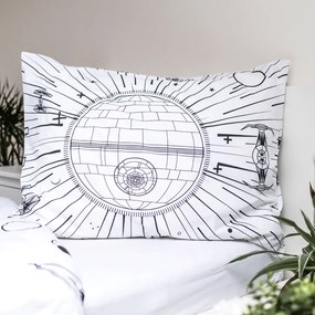 Jerry Fabrics Bavlněné povlečení se svítícím efektem 140x200 + 70x90 cm - Star Wars "Death Star"