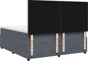 Box spring postel s matrací tmavě šedá 180x200 cm samet 3292407