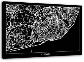 Gario Obraz na plátně Plán města Lisabon Rozměry: 60 x 40 cm