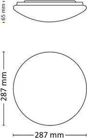 Philips Twirly bílá / Přisazené LED svítidlo / 1x12W / 1200lm / 2700K