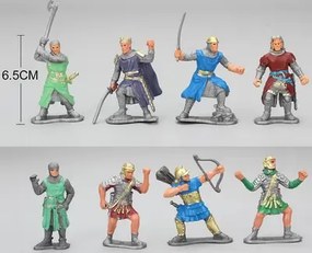 Sada římských bojovníků se zbraněmi / Figurky / 8 ks / 9 cm / plast /