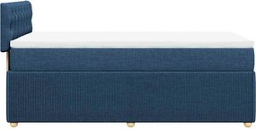 Box spring postel s matrací modrá 90x200 cm textil 3287352